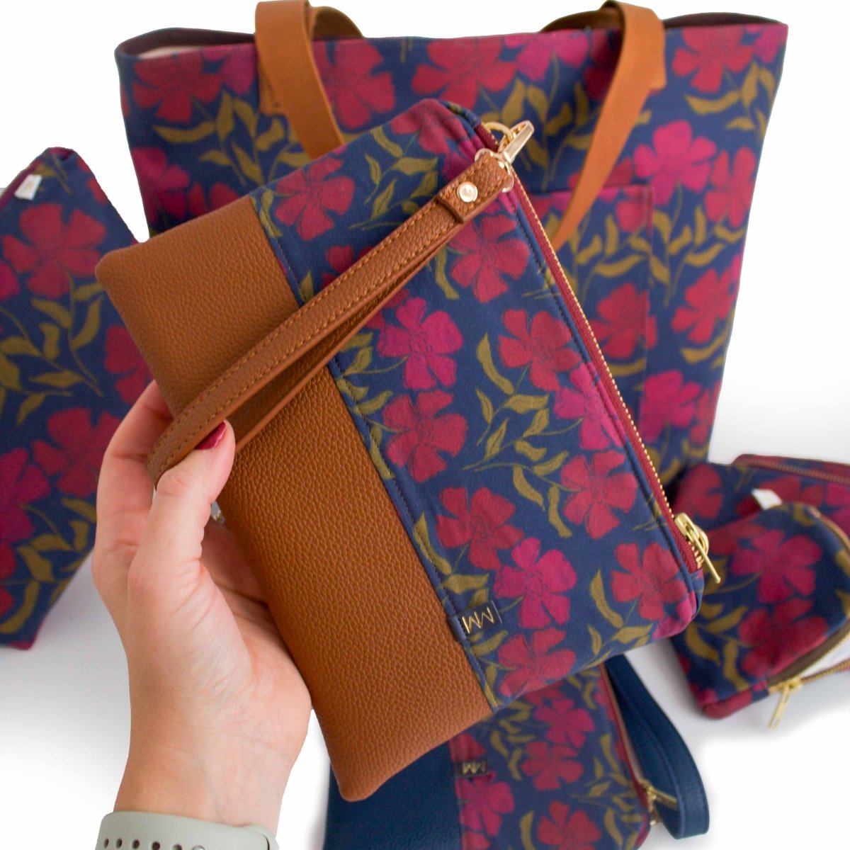 Olive Berry Flora Bags – Totes, Wristlets & Travel | Modern Makerie